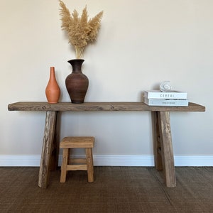 Narrow Wood Console Table • Handmade Rustic Furniture - Etsy