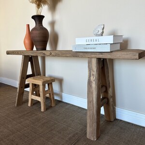 Narrow Wood Console Table • Handmade Rustic Furniture - Etsy