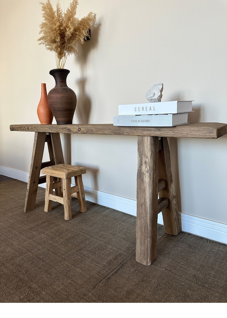 Reclaimed Wood Console Table Handmade Rustic Furniture - Etsy