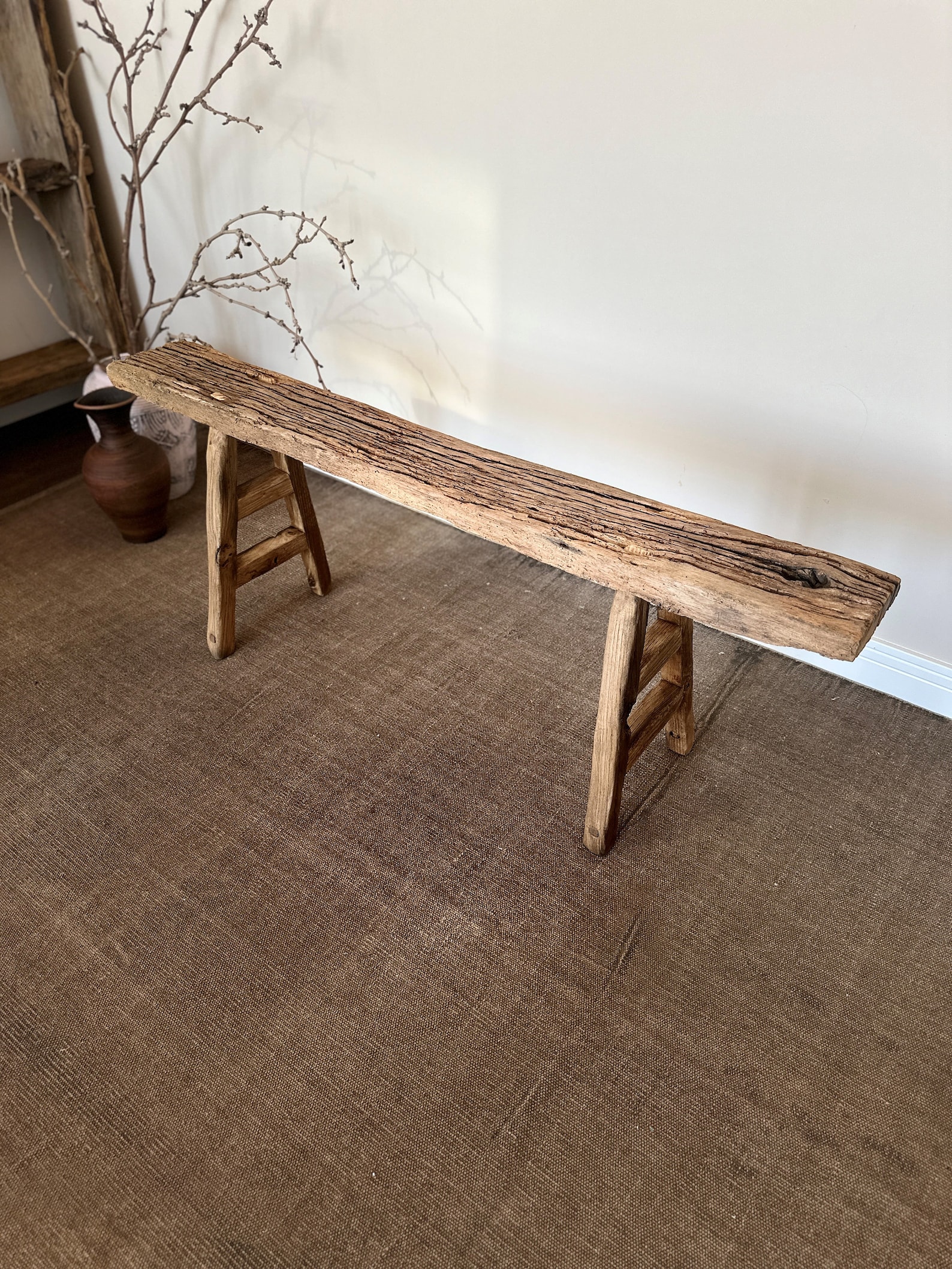 Reclaimed Wood Skinny Bench Handmade Rustic Furniture Wooden Stool - Etsy