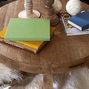 Unique Rustic Round Coffee Table • Reclaimed Wood Side Table - Etsy