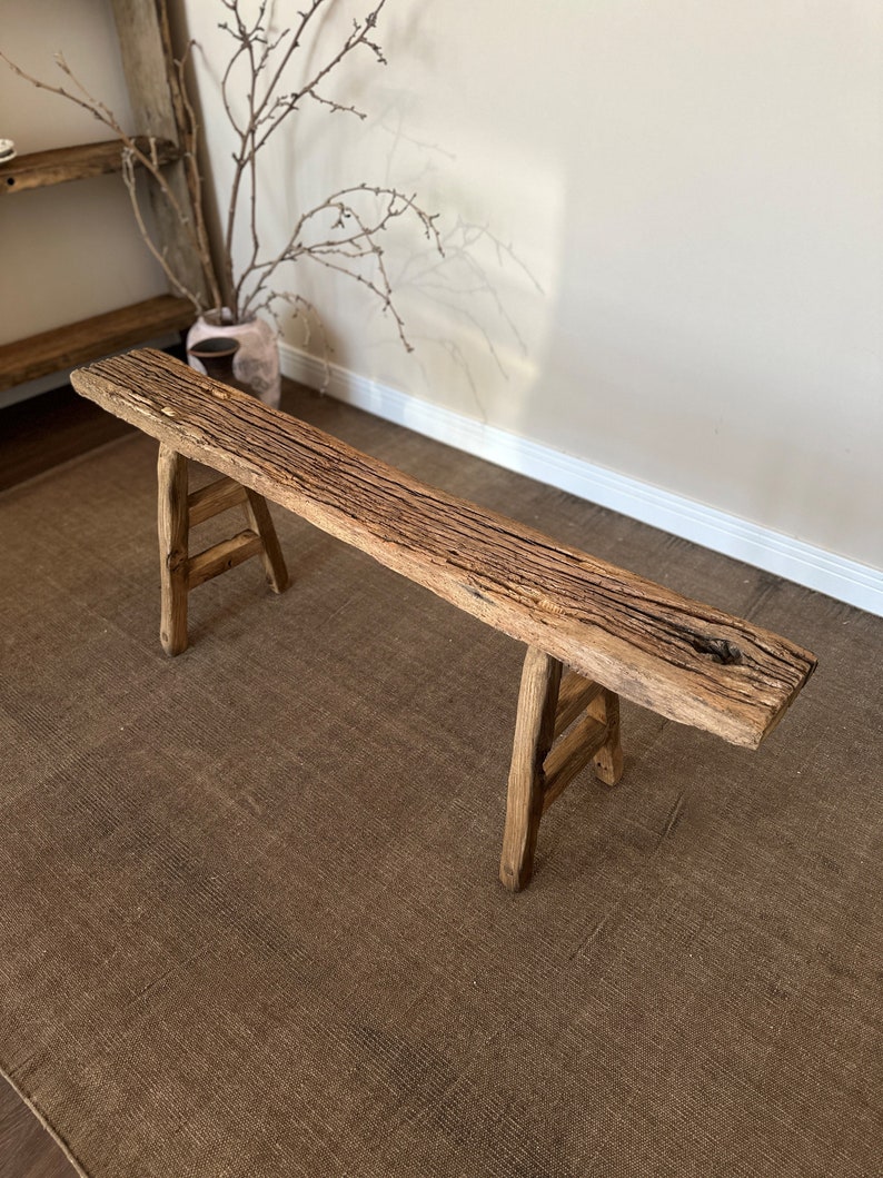 Reclaimed Wood Skinny Bench Handmade Rustic Furniture Wooden Stool - Etsy