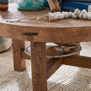 Unique Rustic Round Coffee Table • Reclaimed Wood Side Table - Etsy