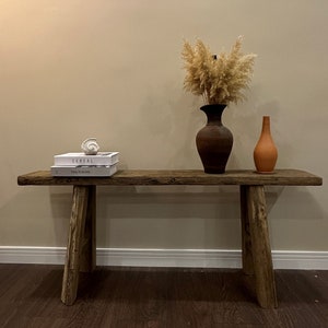 Narrow Wood Console Table • Handmade Rustic Furniture - Etsy
