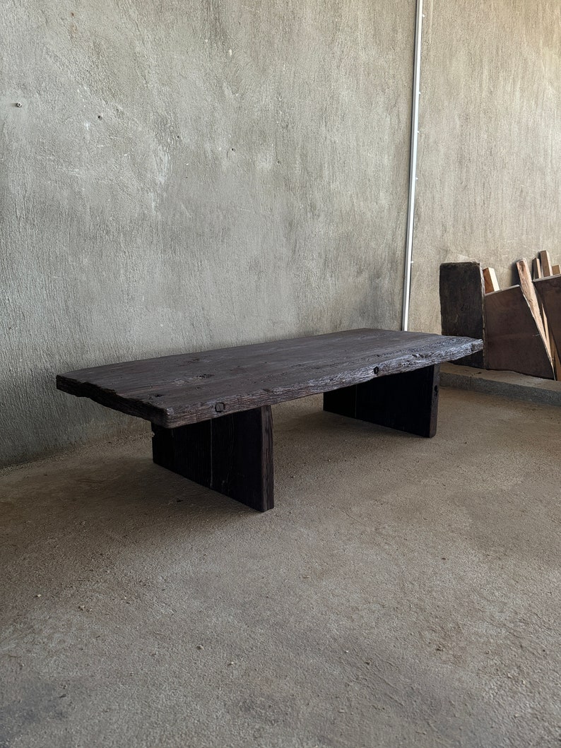 Rustic Low Wood Coffee Table Living Room Handmade Furniture - Etsy