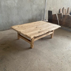Rustic Low Coffee Table • Reclaimed Wood Handmade Living Room Coffee ...