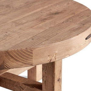 Unique Rustic Round Coffee Table • Reclaimed Wood Side Table - Etsy