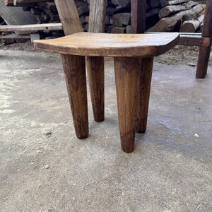 Rustic Japanese Wood Stool Coffee Table • Wabi Sabi Furniture • Side ...