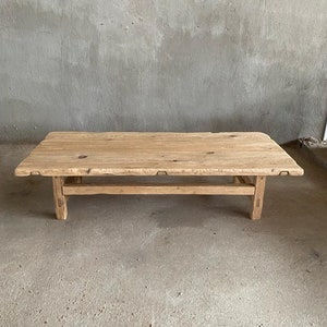 Rustic Low Coffee Table • Reclaimed Wood Handmade Living Room Coffee ...