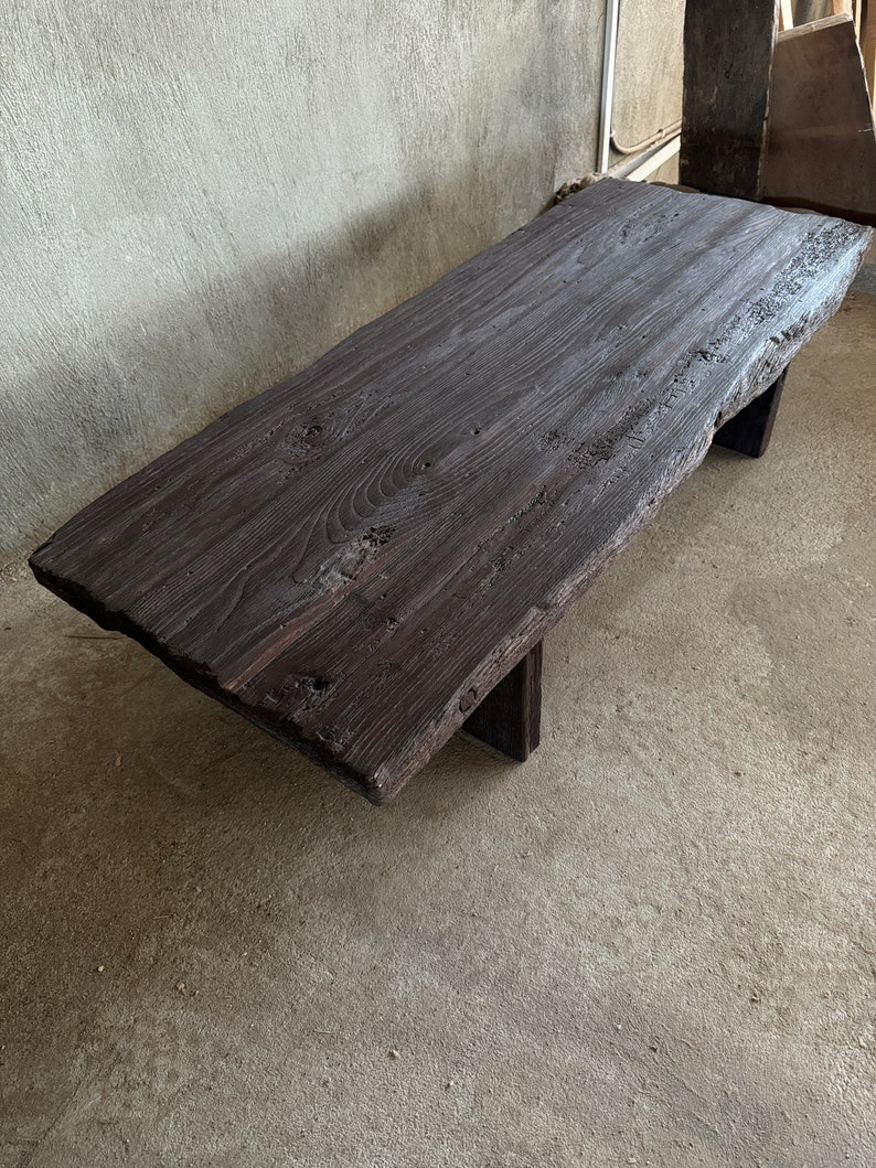 Rustic Low Wood Coffee Table Living Room Handmade Furniture - Etsy
