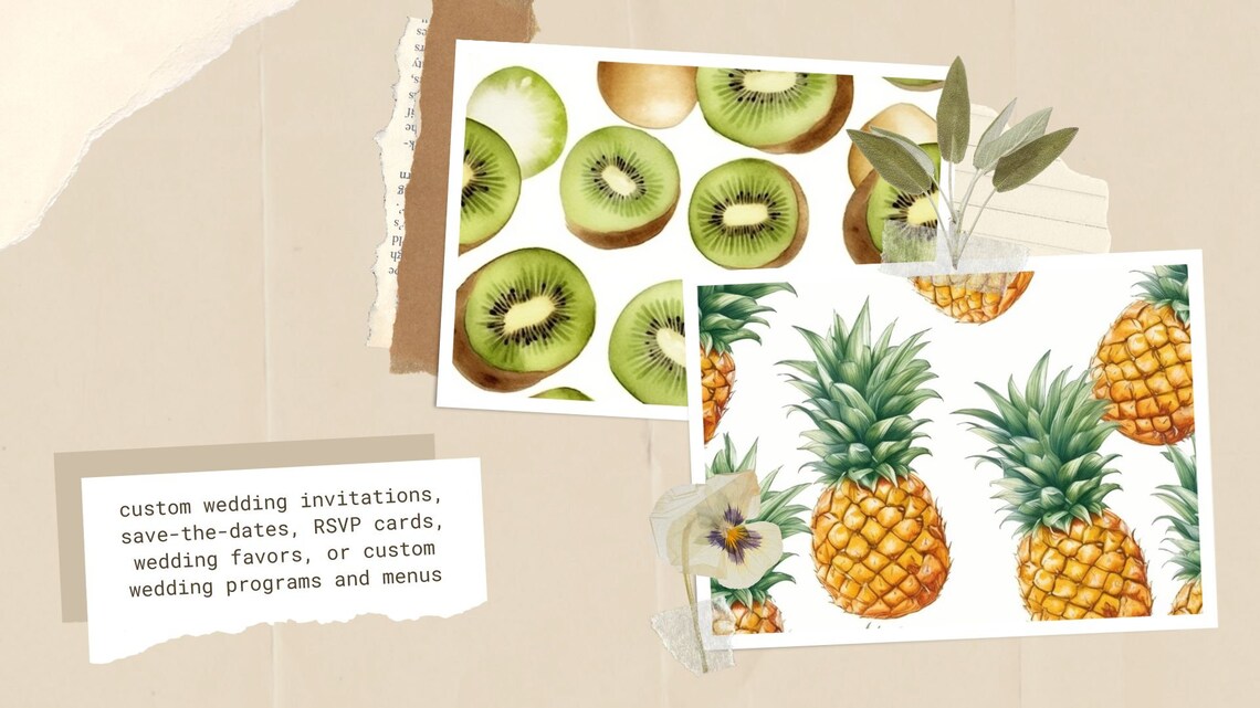 Transparent Background Summer Fruit Digital Paper 12 Designs 12 in X 12 ...