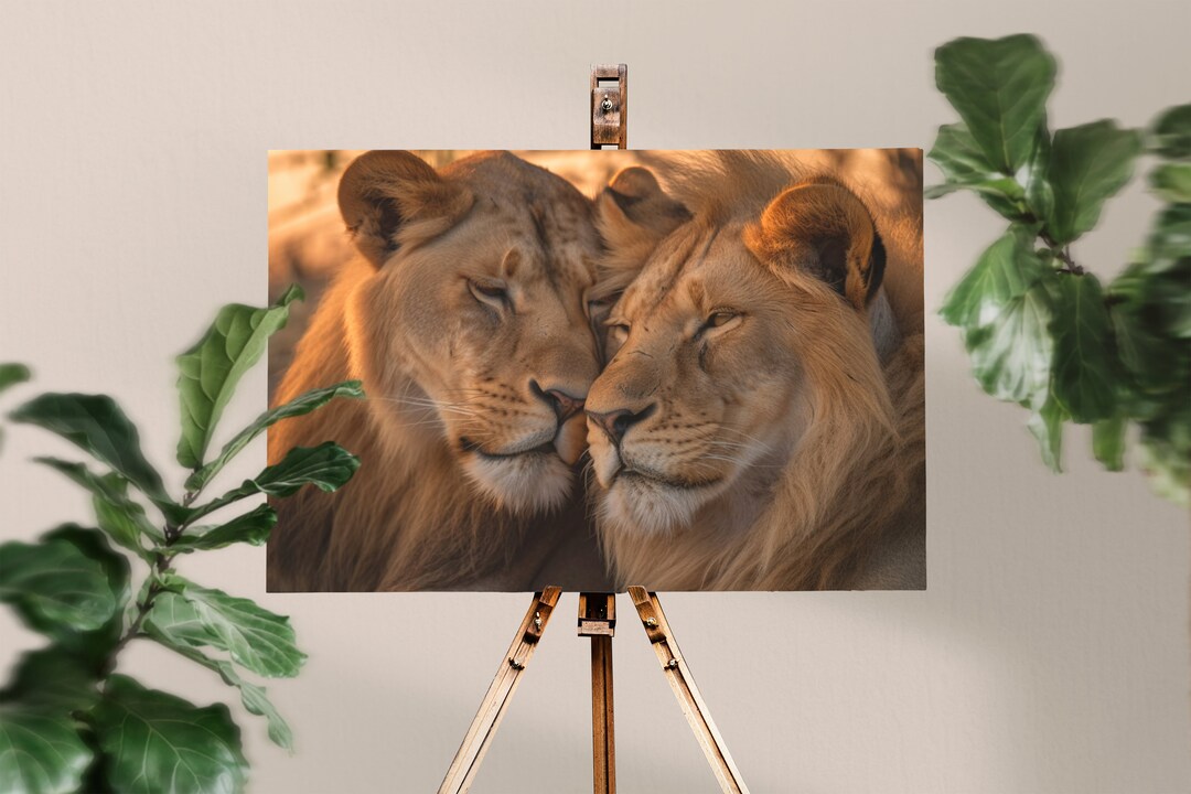 Beautiful Lion and Lioness Print Artwork for Your Home Decor - Etsy