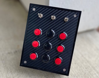 PC USB 28 Function Push Button Box Red Start Engine Neon - Etsy