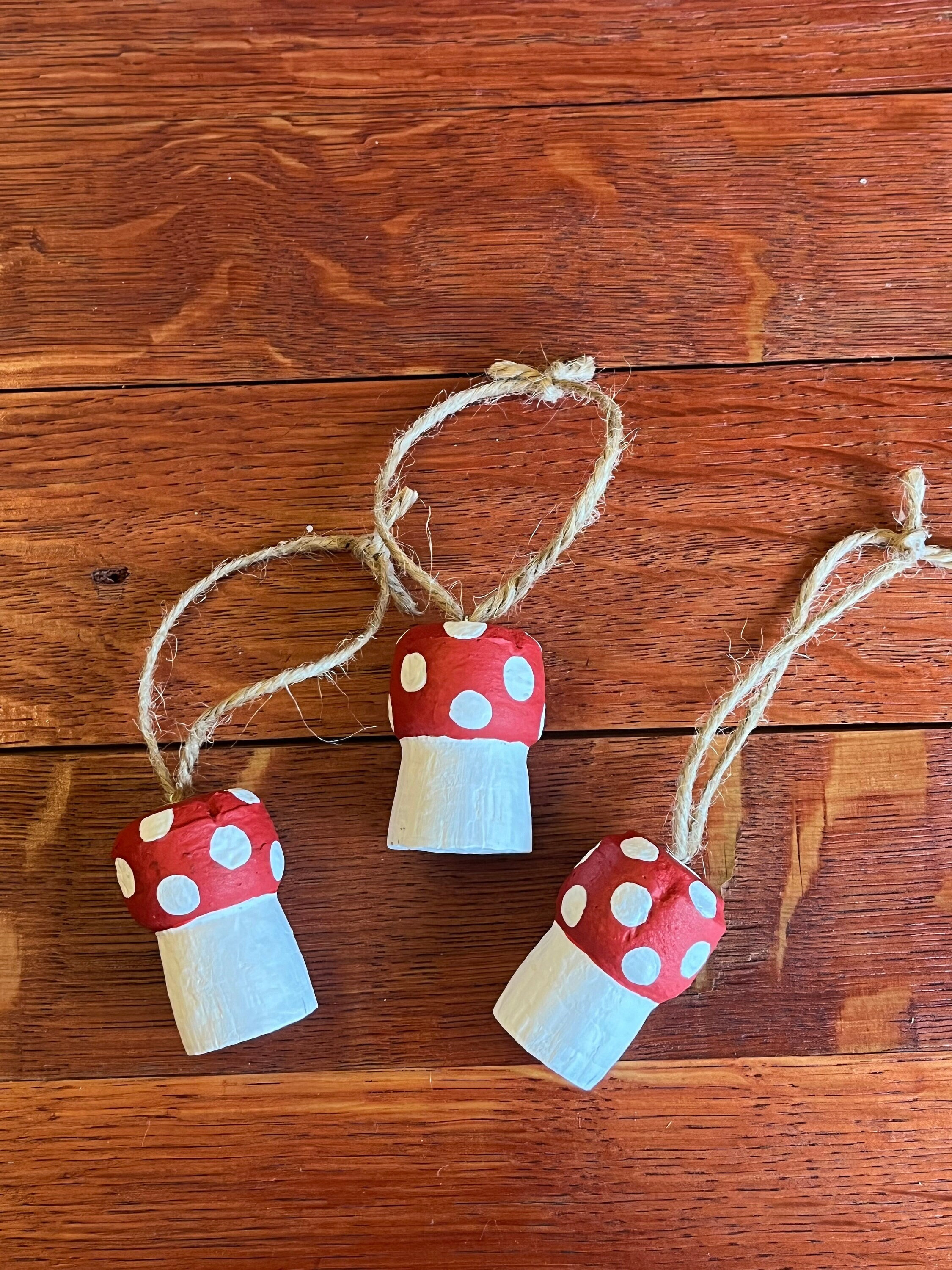 Cork Mushroom Ornament - Etsy