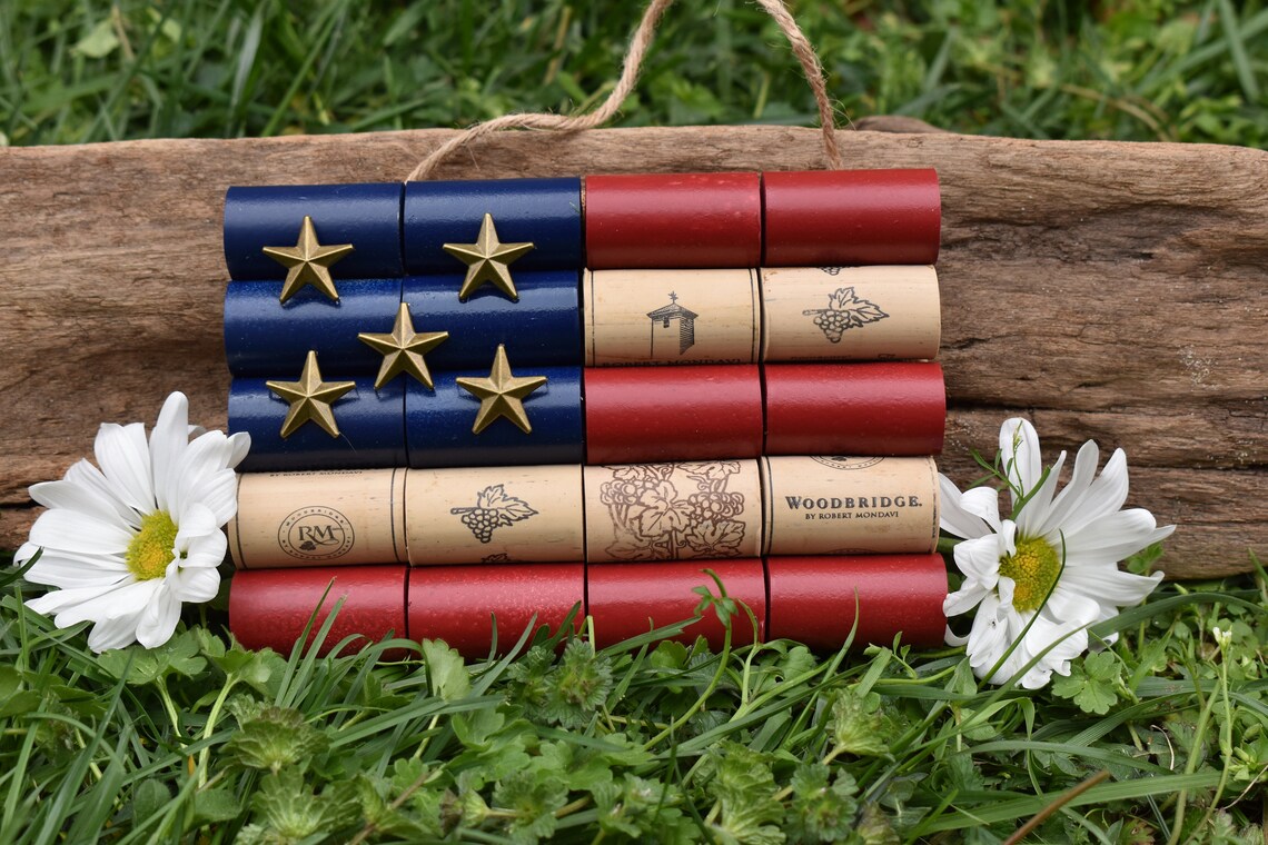 Cork American Flag Sign-small - Etsy