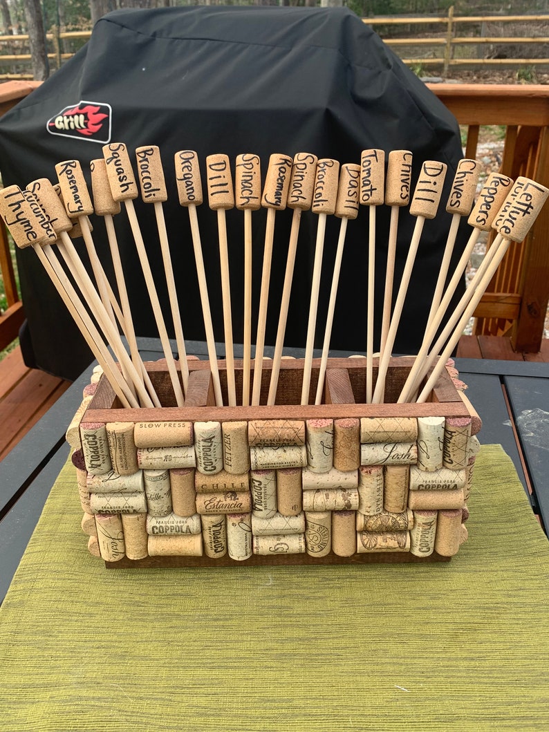 Cork Garden Markers - Etsy