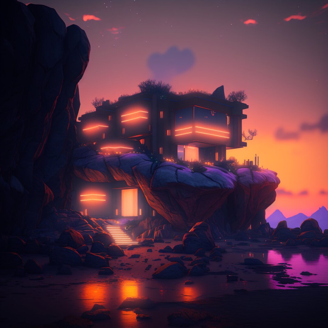 Futuristic Cyber Inspired Alien Home Print - Etsy