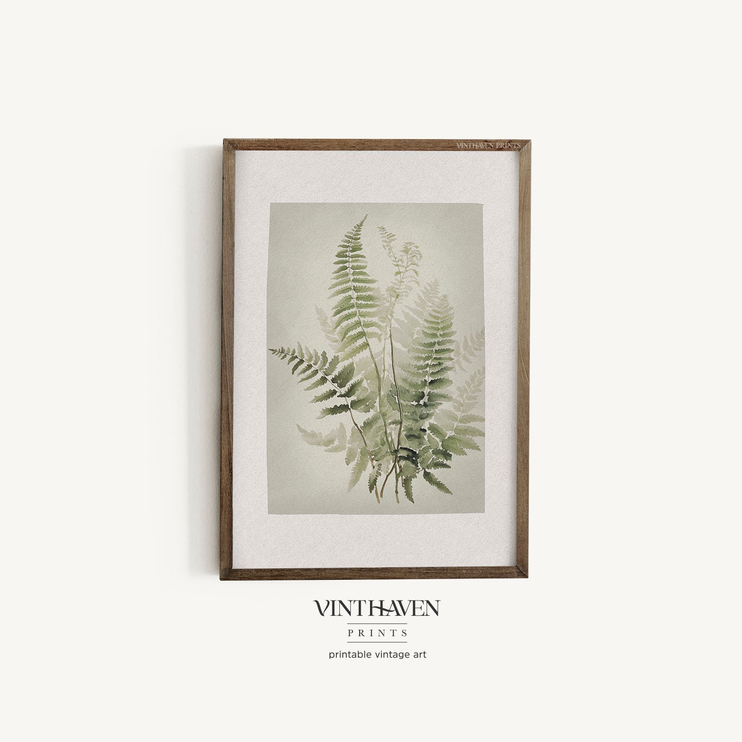 Watercolor Fern Botanical Art Watercolor Sketch PRINTABLE Art File BOT ...