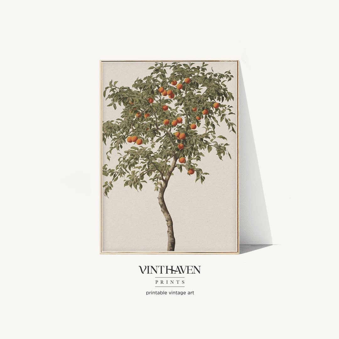 Summer Orange Tree Wall Art | Oil Painting | PRINTABLE Art File - Etsy