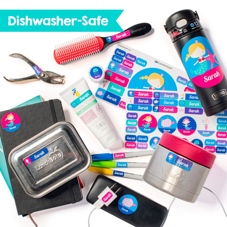 Rainbow Bento Box Label School Supplies Lunch Labels Waterproof ...