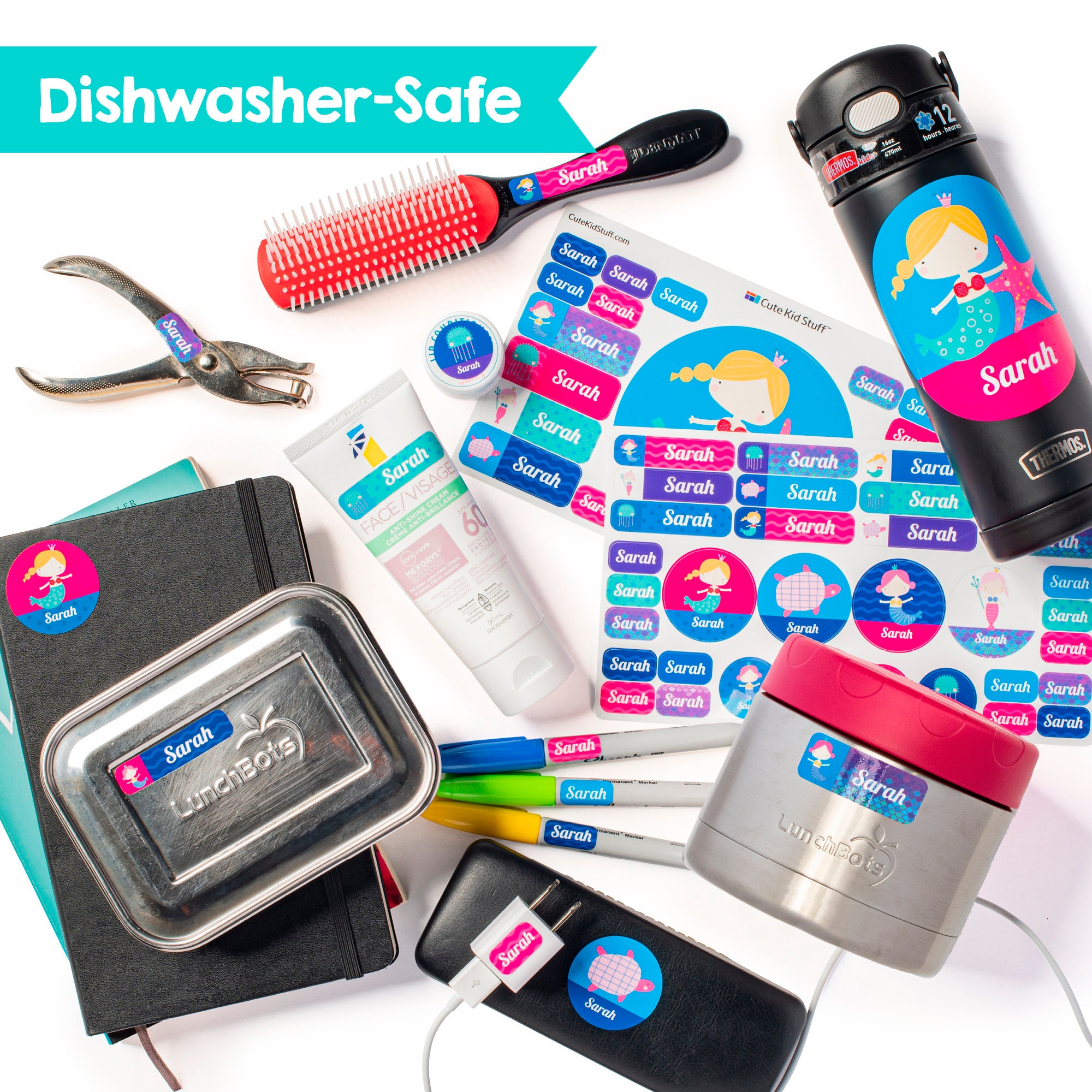 Preppy Aesthetic Waterproof Labels Custom Labels Kid Name Labels ...