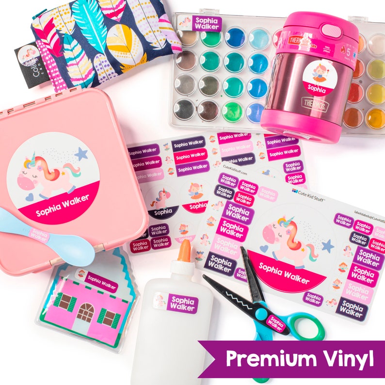 Rainbow Bento Box Label School Supplies Lunch Labels Waterproof ...