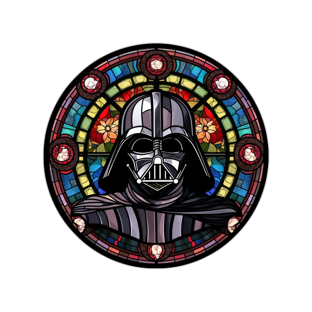Darth Vader, Holy Dark Side, Stained Glass Art, Colored Window, Sith ...