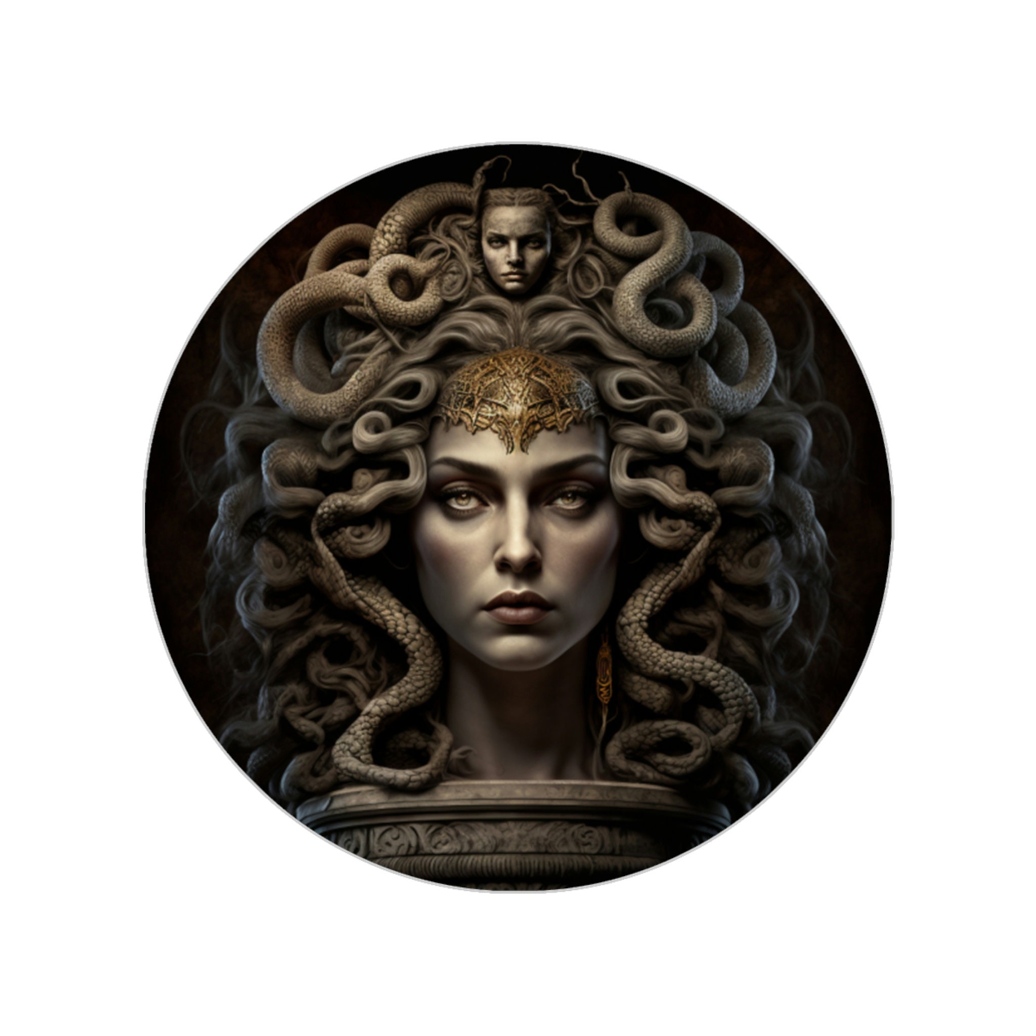 Medusa the Gorgon Mythology Snakes Fantasy Stone - Etsy