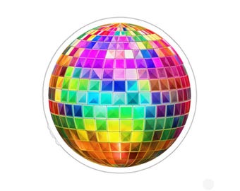 Disco Ball, Rainbow Rave, Pride Colors, 80s Retro Dance, Studio 54 ...
