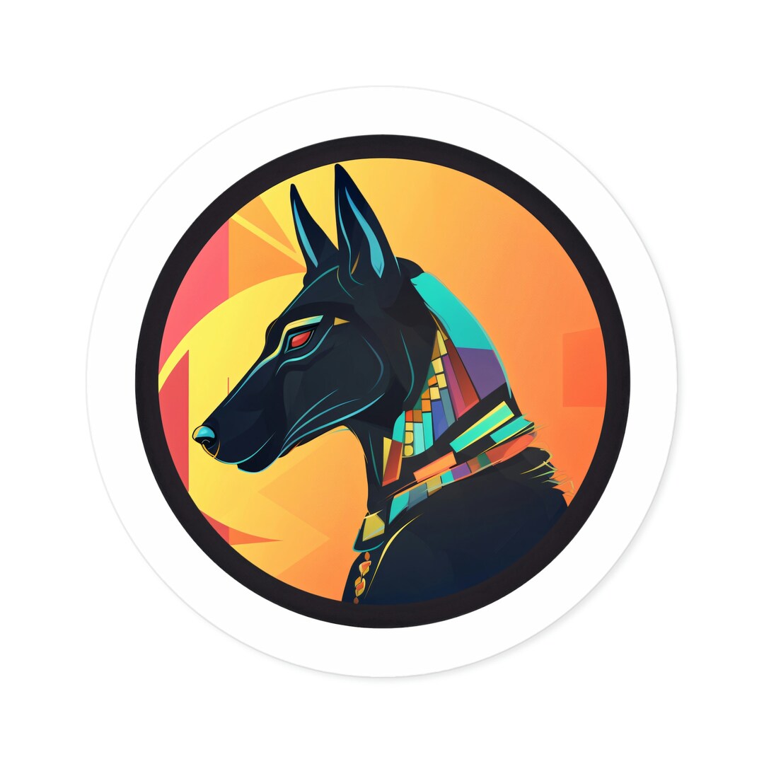 Anubis, Underworld, Egyptian, Mysterious, Ancient, Pagan Round Stickers, Indooroutdoor - Etsy