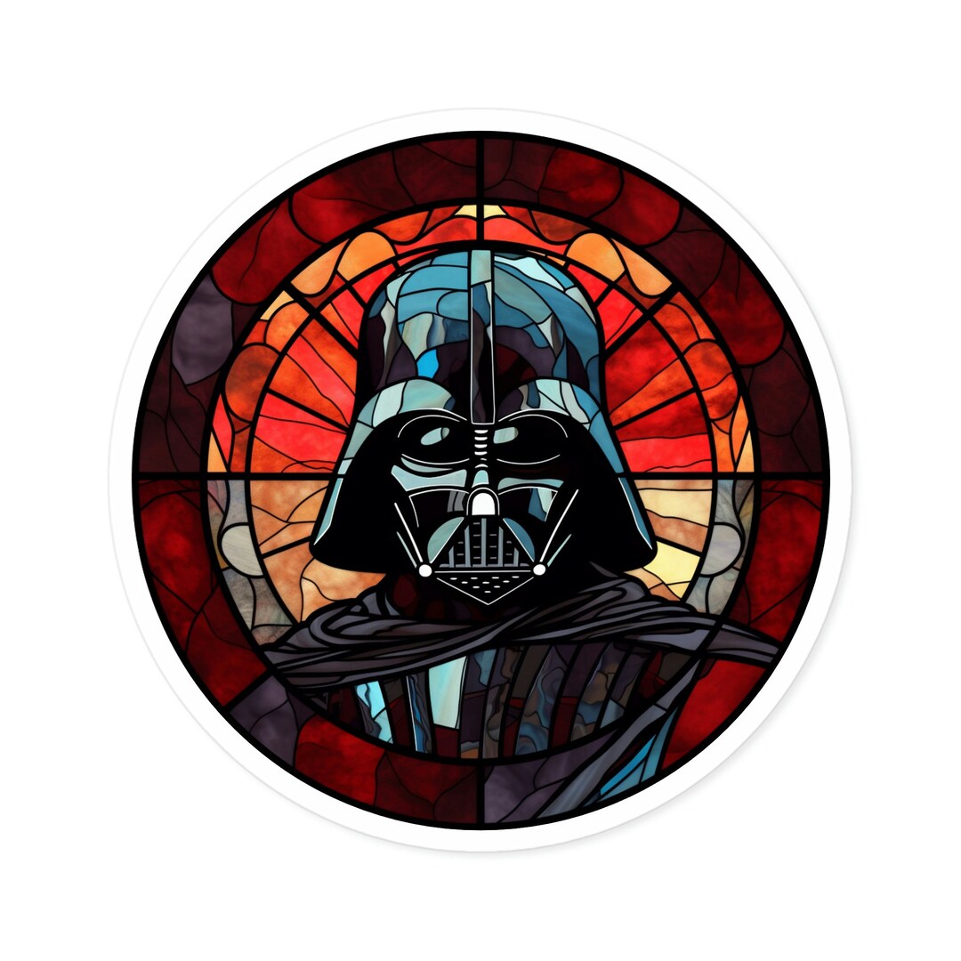 Darth Vader, Holy Dark Side, Stained Glass Art, Colored Window, Sith ...