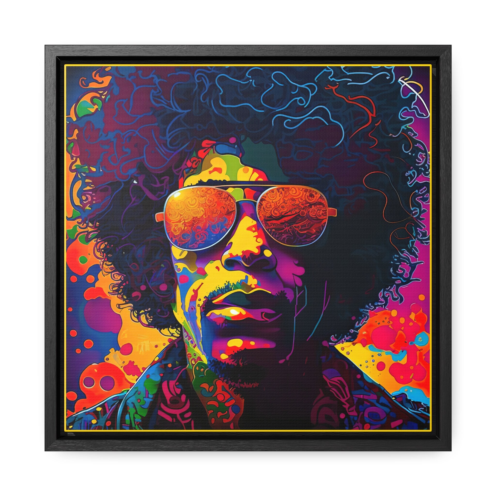 Jimi Hendrix, Guitar God, Legendary, Icon, Psychedelic Painting, Rock ...