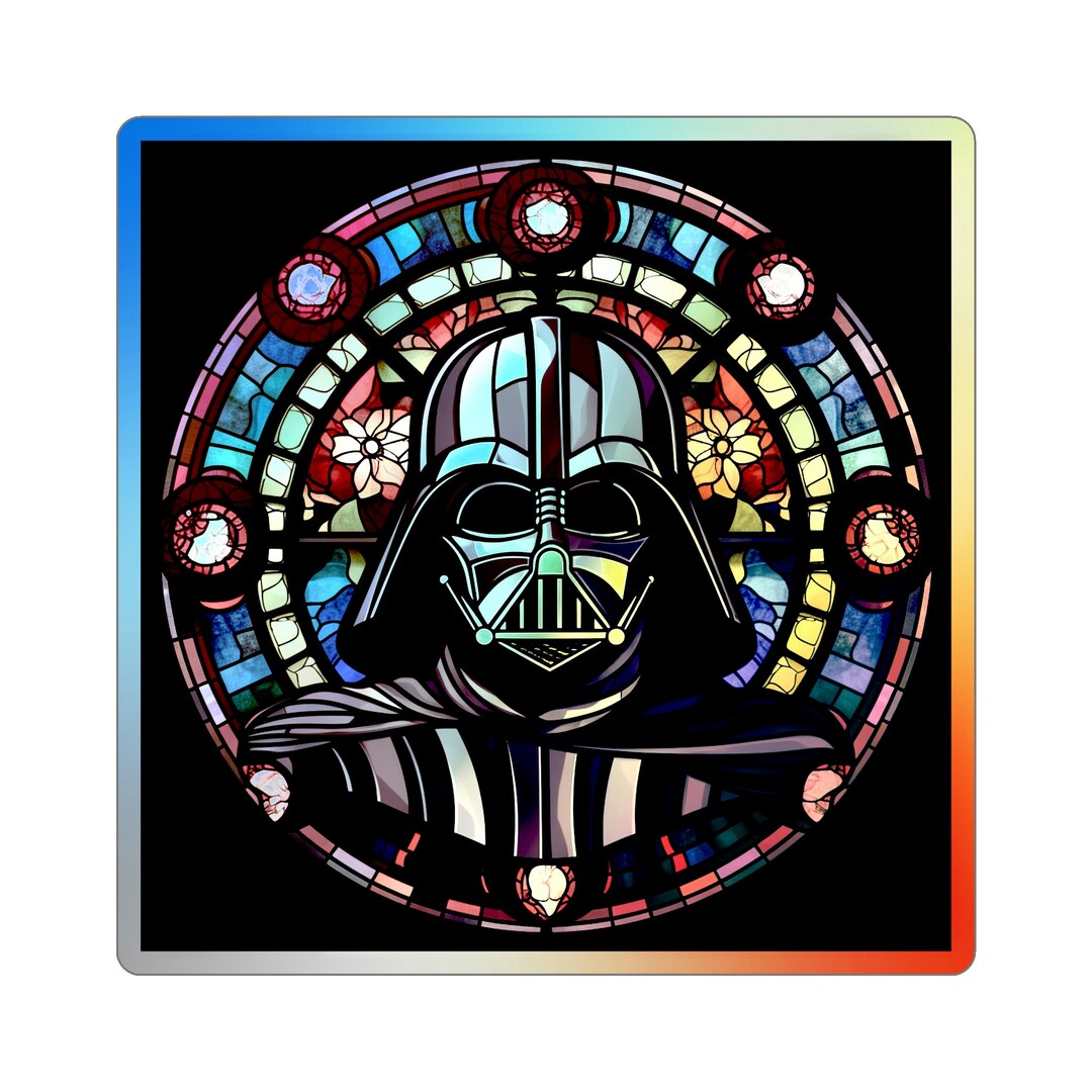 Darth Vader Holy Dark Side Stained Glass Art Colored - Etsy Canada