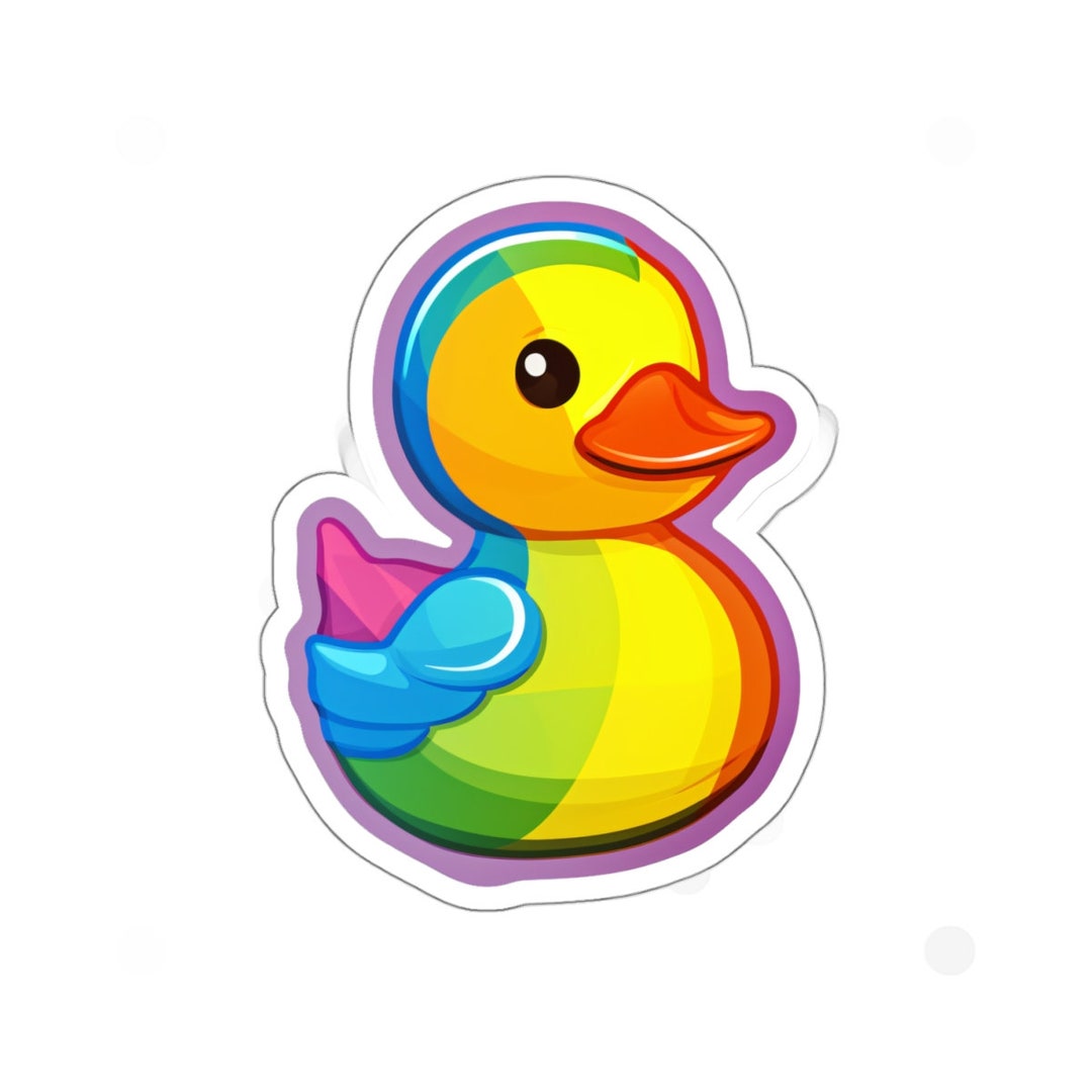 Rubber Duck, Rainbow Duck, Bathtub Toy, Duck Art, 80s, Classic, Retro ...