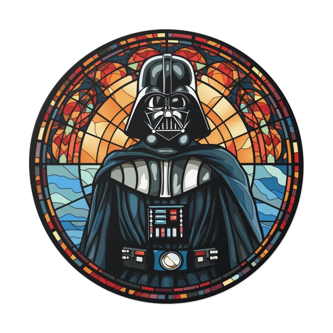Darth Vader Holy Dark Side Stained Glass Art Colored - Etsy