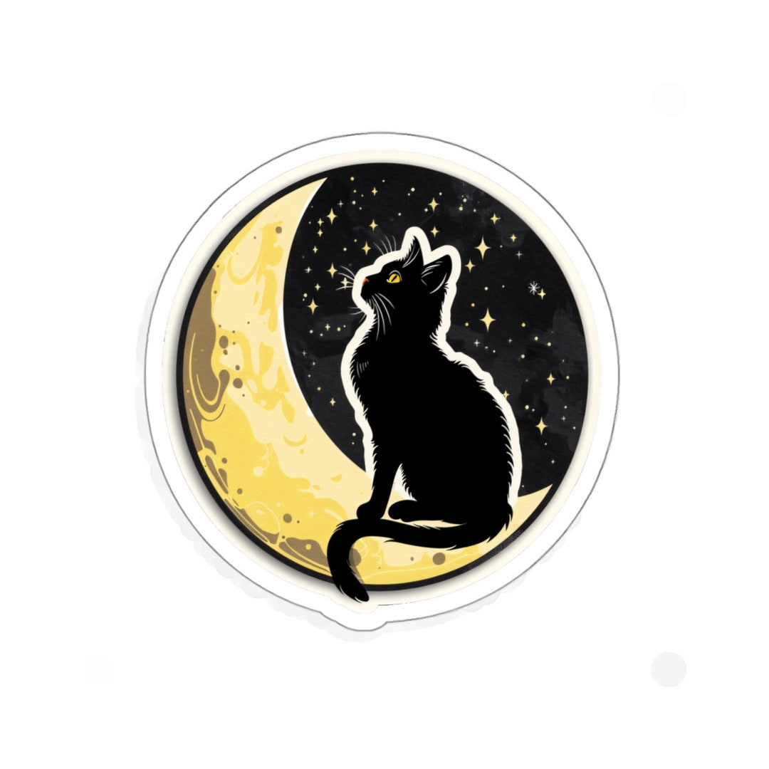 Cat and Moon, Kitty, Full Moon, Romantic, Midnight Kitty, Classic ...