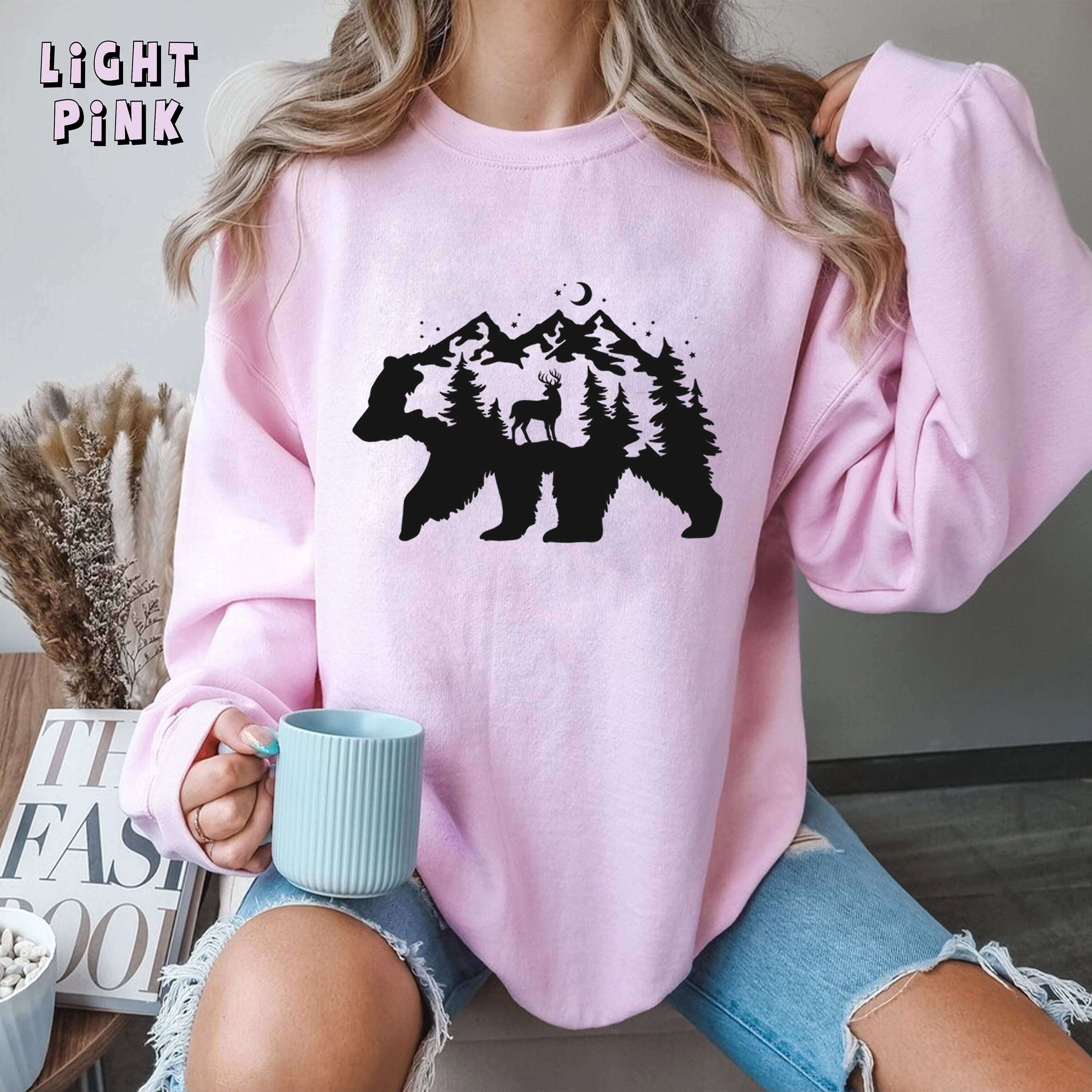 Nature Bear Clothes, Bear Forest Sweatshirt, Bear Toddler Sweatshirt ...