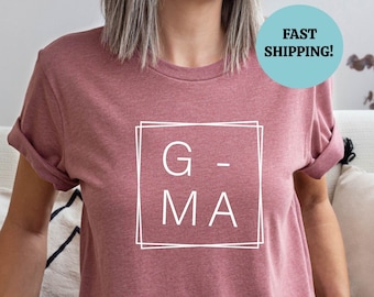 G Ma Shirt, G Ma Square Shirt, Grandma Shirt, Gift for Grandma, Grandma ...