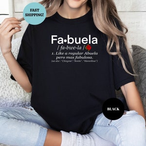 Fabuela Definition T-shirt, Abuela Shirt, Spanish Grandmother Shirt ...