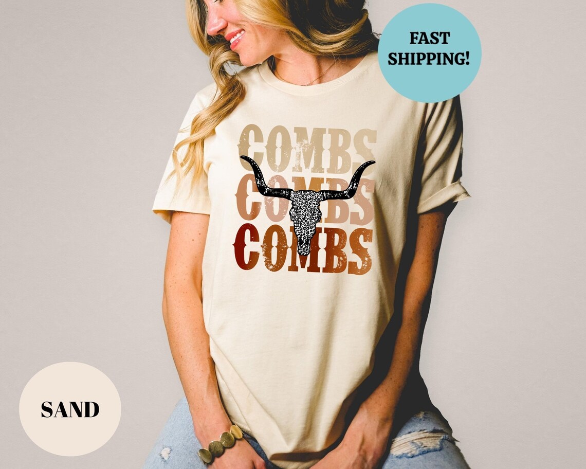Combs Crazy Bullhead Shirt, Country Music Combs Tee, Music Concert ...