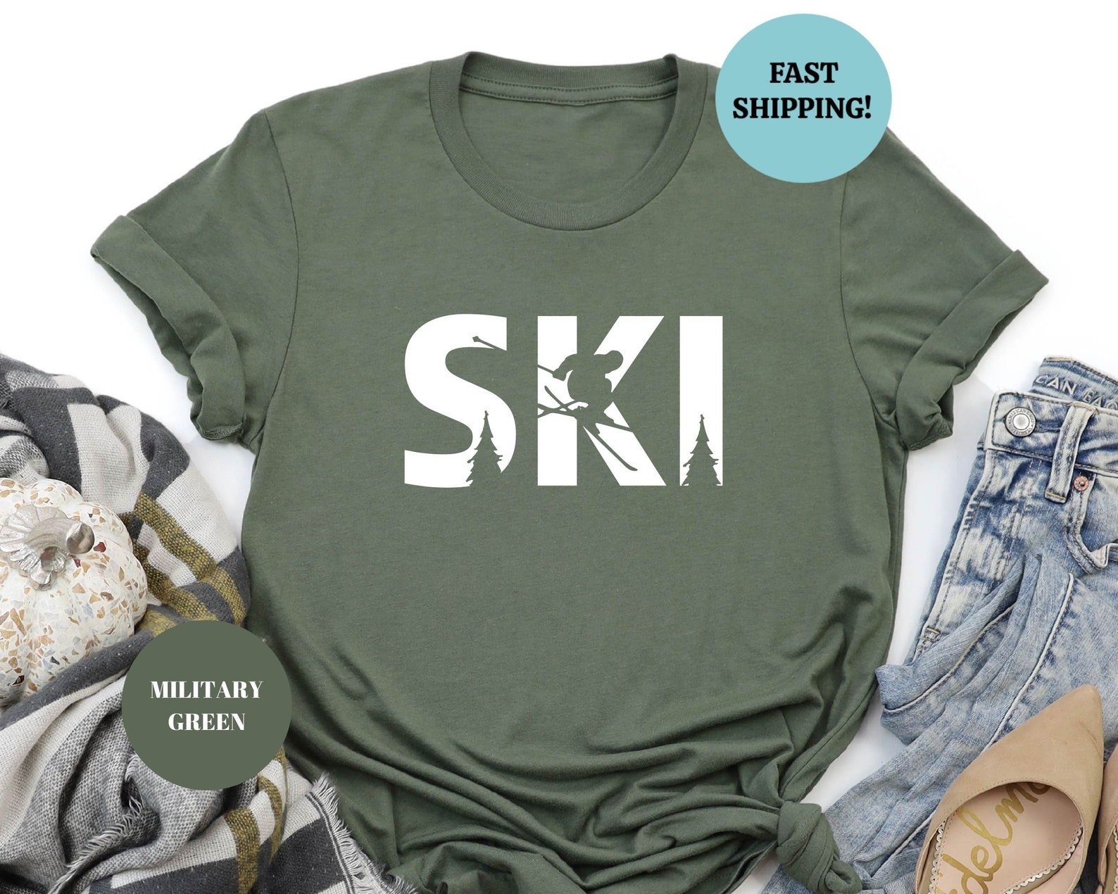 Ski Shirt, Snowboarding Shirt, Winter Sports Shirt, Skiing Shirt, Skier ...