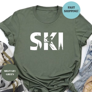 Ski Shirt, Snowboarding Shirt, Winter Sports Shirt, Skiing Shirt, Skier ...