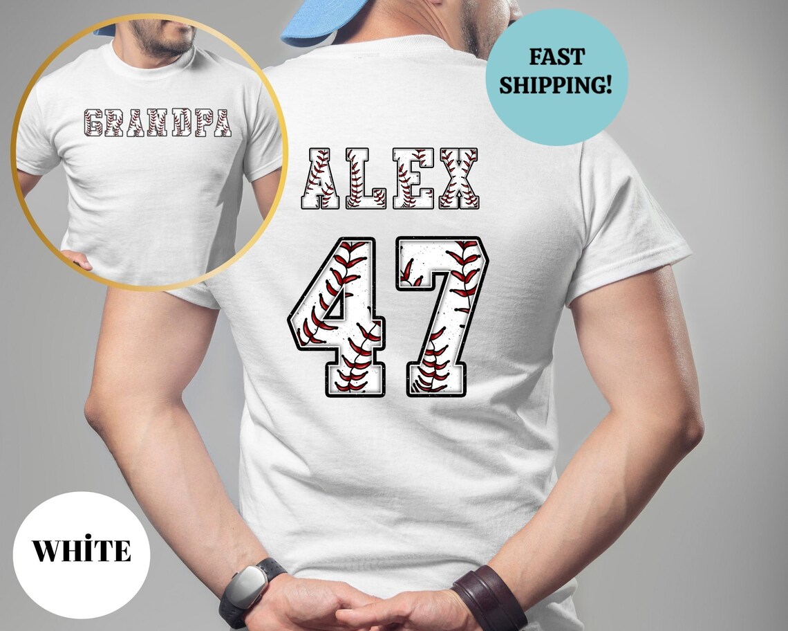 Custom Baseball Grandpa Shirt, Sports Grandpa Tee - Etsy