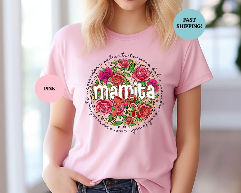 Mama Valiente Amorosa Shirt: Floral Spanish Mom Gift - Etsy