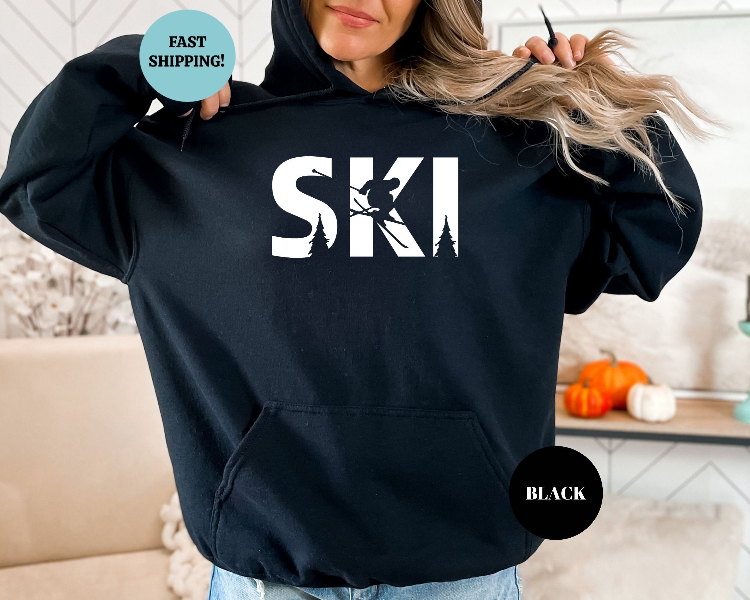 Ski Sweatshirt, Snowboarding Sweatshirt, Winter Sports, Skiing Hoodie ...