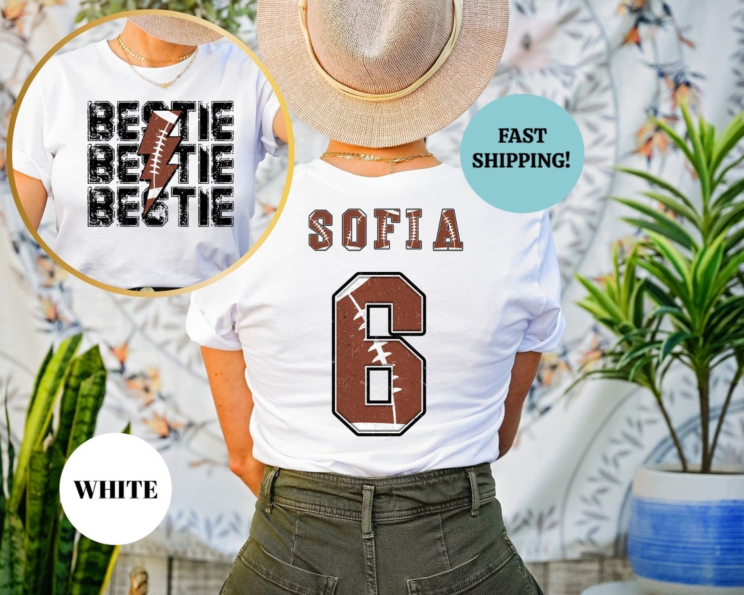 Custom Football Bestie Shirt, Friends Football Shirt, Football Bestie ...