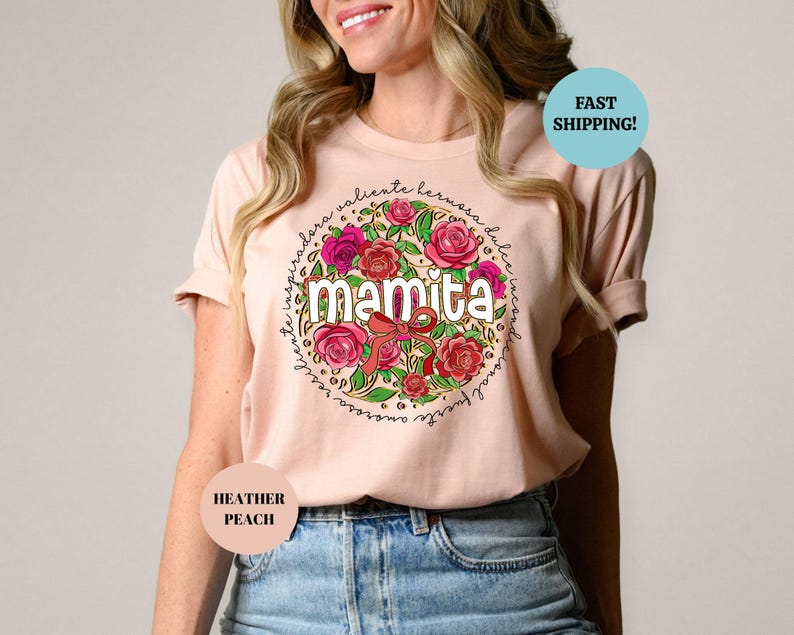 Mama Valiente Amorosa Shirt: Floral Spanish Mom Gift - Etsy
