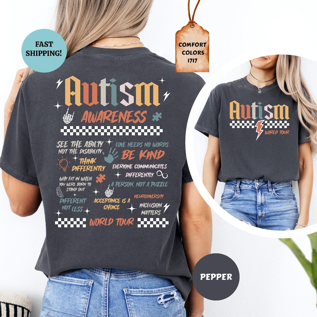 Comfort Colors® Autism World Tour Shirt, Autism Awareness Shirt, Autism ...