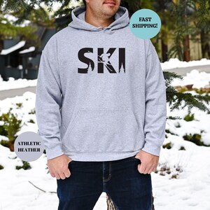 Skiing Hoodie, Winter Sports Sweatshirt, Skier Gift - Etsy