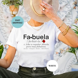 Fabuela Definition T-shirt, Abuela Shirt, Spanish Grandmother Shirt ...